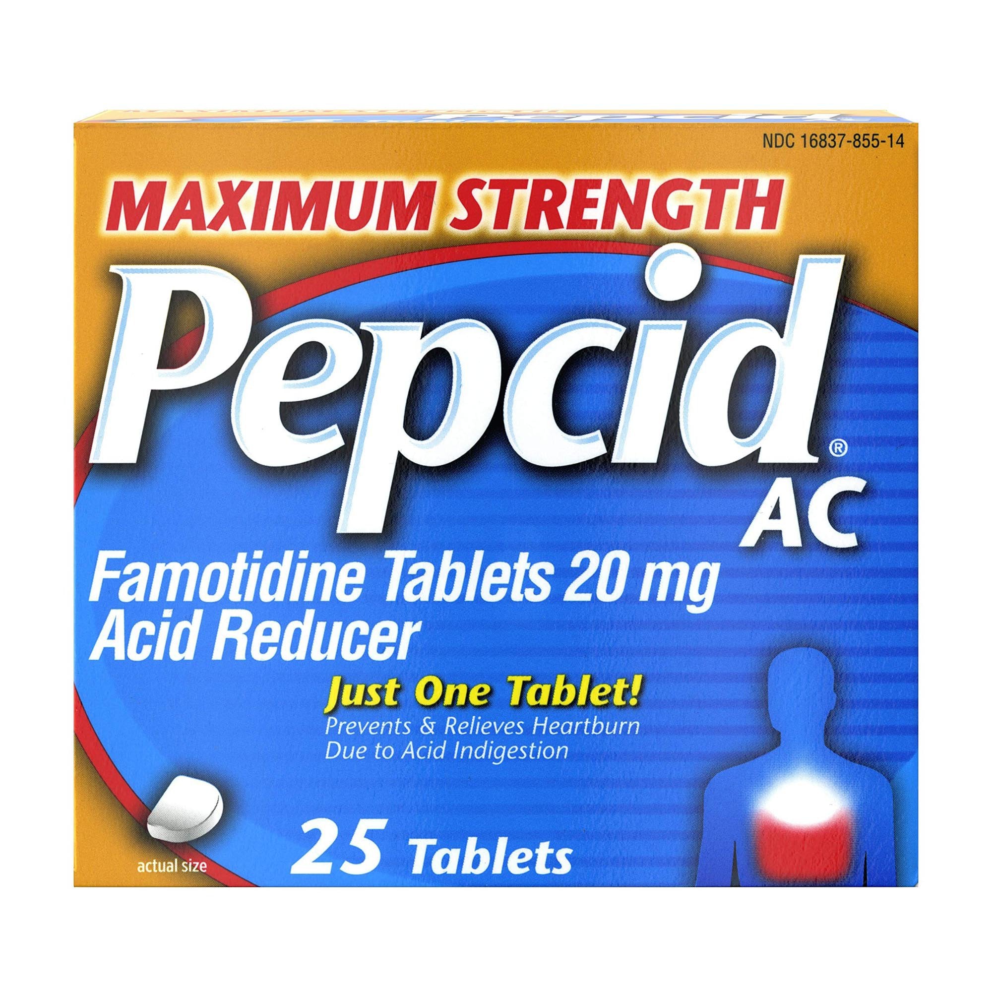 Pepcid® AC Famotidine 20 mg Acid Reducer Tablets Maximum Strength ...