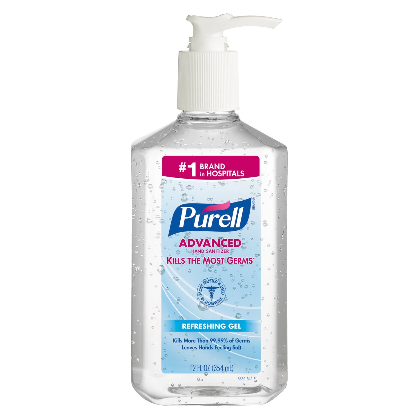 Purell® Advanced Hand Sanitizer, Ethyl Alcohol Gel, 12-ounce Pump Bott ...